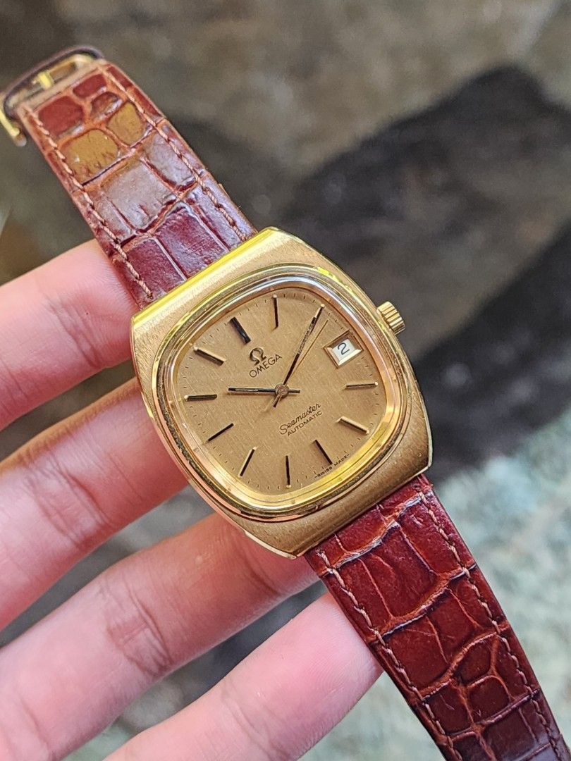 OMEGA Seamaster TV Shape Automatic, Fesyen Pria, Jam Tangan di Carousell