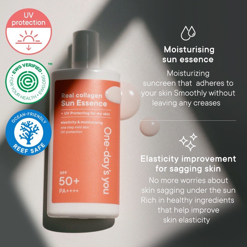 ONE DAY'S YOU Real Collagen Sun Essence SPF50 PA+++ Facial Sunscreen ...