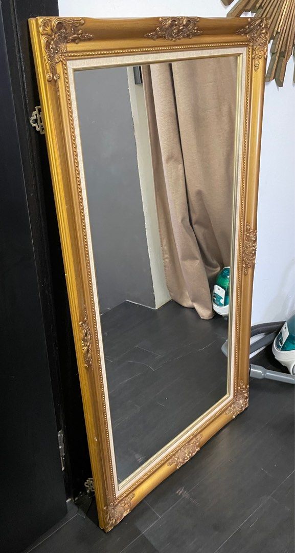 Ornate Vintage gold frame mirror, Furniture & Home Living, Home Decor ...