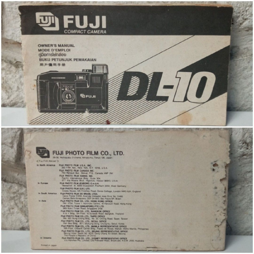 Panduan Manual, Kwitansi & Kartu Garansi Th 88 Kamera Fuji DL-10, Antik, Lainnya di Carousell