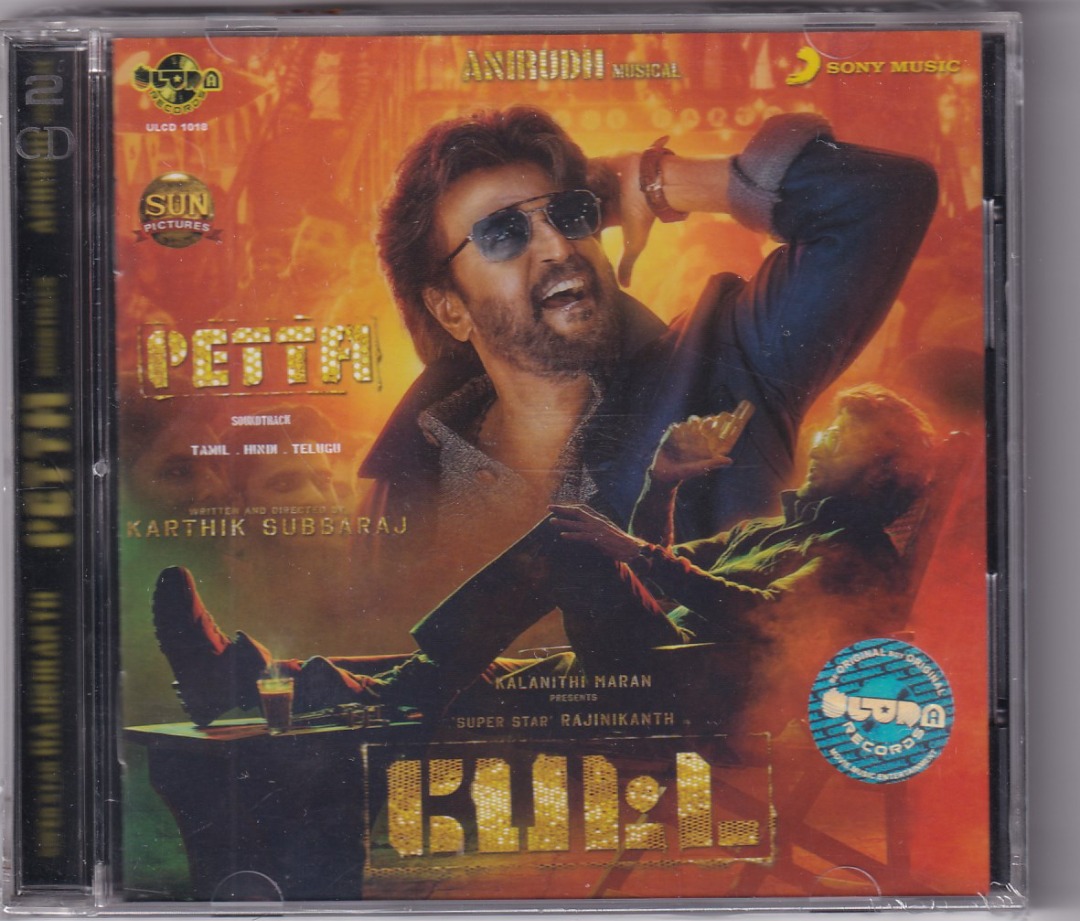 Petta - Tamil Soundtrack - Tamil CD - 2 DISC EDITION, Hobbies & Toys ...