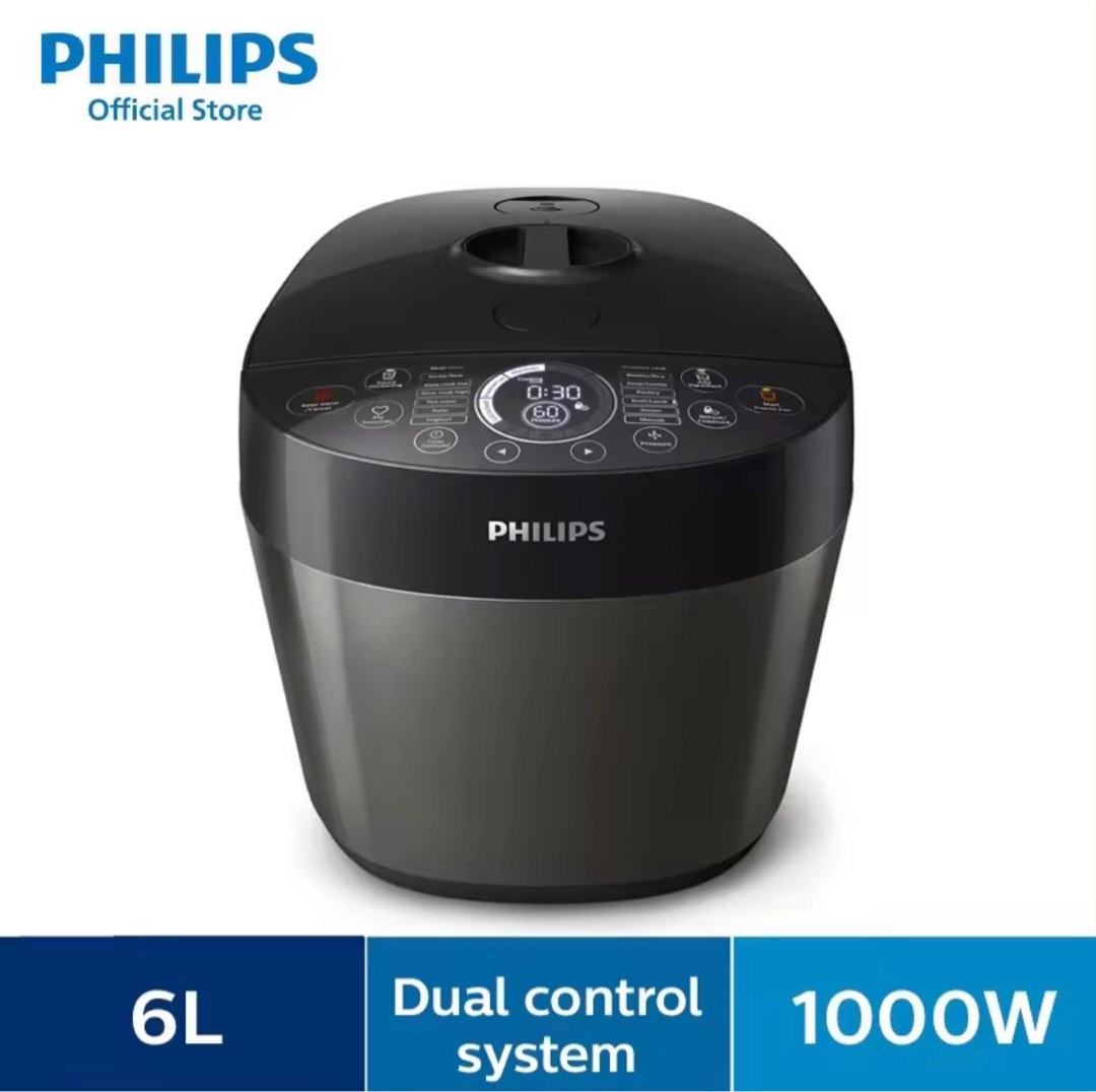 PHILIPS Deluxe Collection 6L Multi-cooker Pressure & Slow Cooker ...