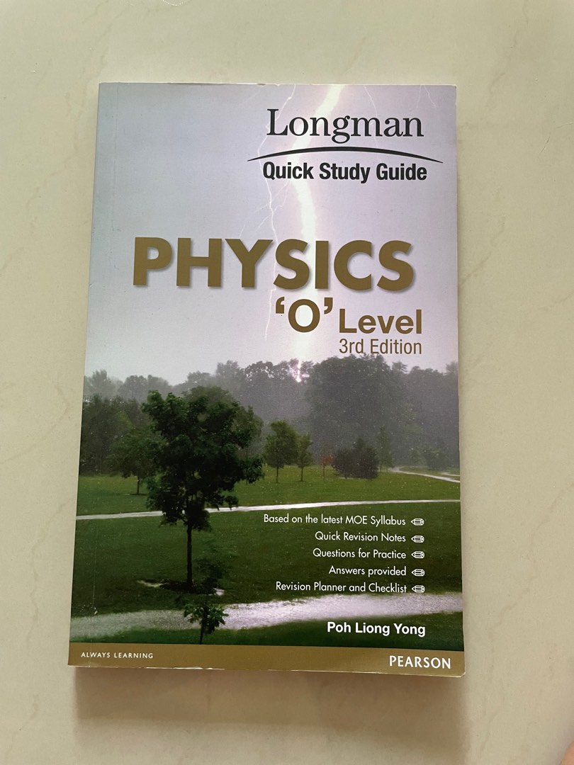 O Level Pure Physics Longman Quick Study Guide Book, Hobbies & Toys ...