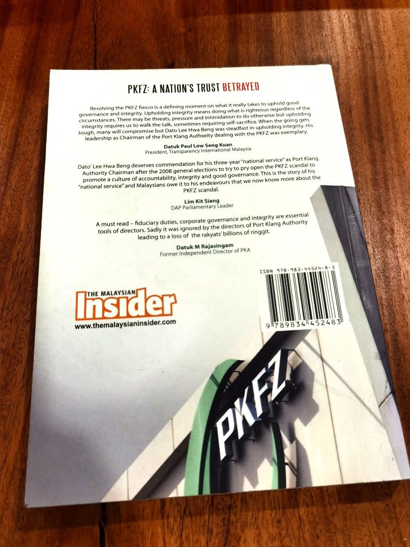 PKFZ A Nation's Trust Betrayed Book By Lee Hwa Beng Lee Siew Lian ...