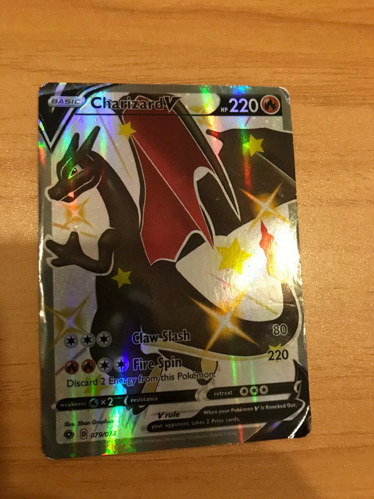 Pokemon card Charizard V, Hobbies & Toys, Toys & Games on Carousell