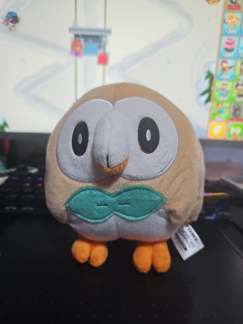 Pokemon Rowlet Plushie (17cm), Hobbies & Toys, Toys & Games on Carousell