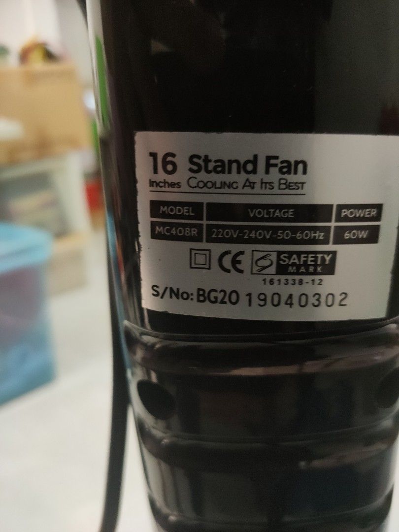 Powerpac Standing Fan, Furniture & Home Living, Lighting & Fans, Fans ...