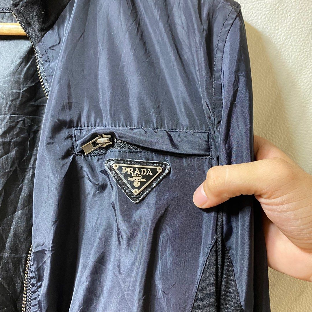 PRADA EMBLEM NYLON JACKET, Men's Fashion, Coats, Jackets and Outerwear ...