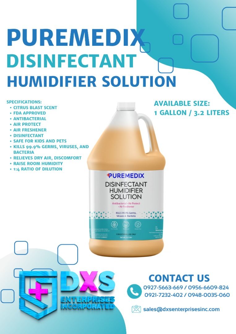 PUREMEDIX DISINFECTANT HUMIDIFIER SOLUTION, Beauty & Personal Care ...