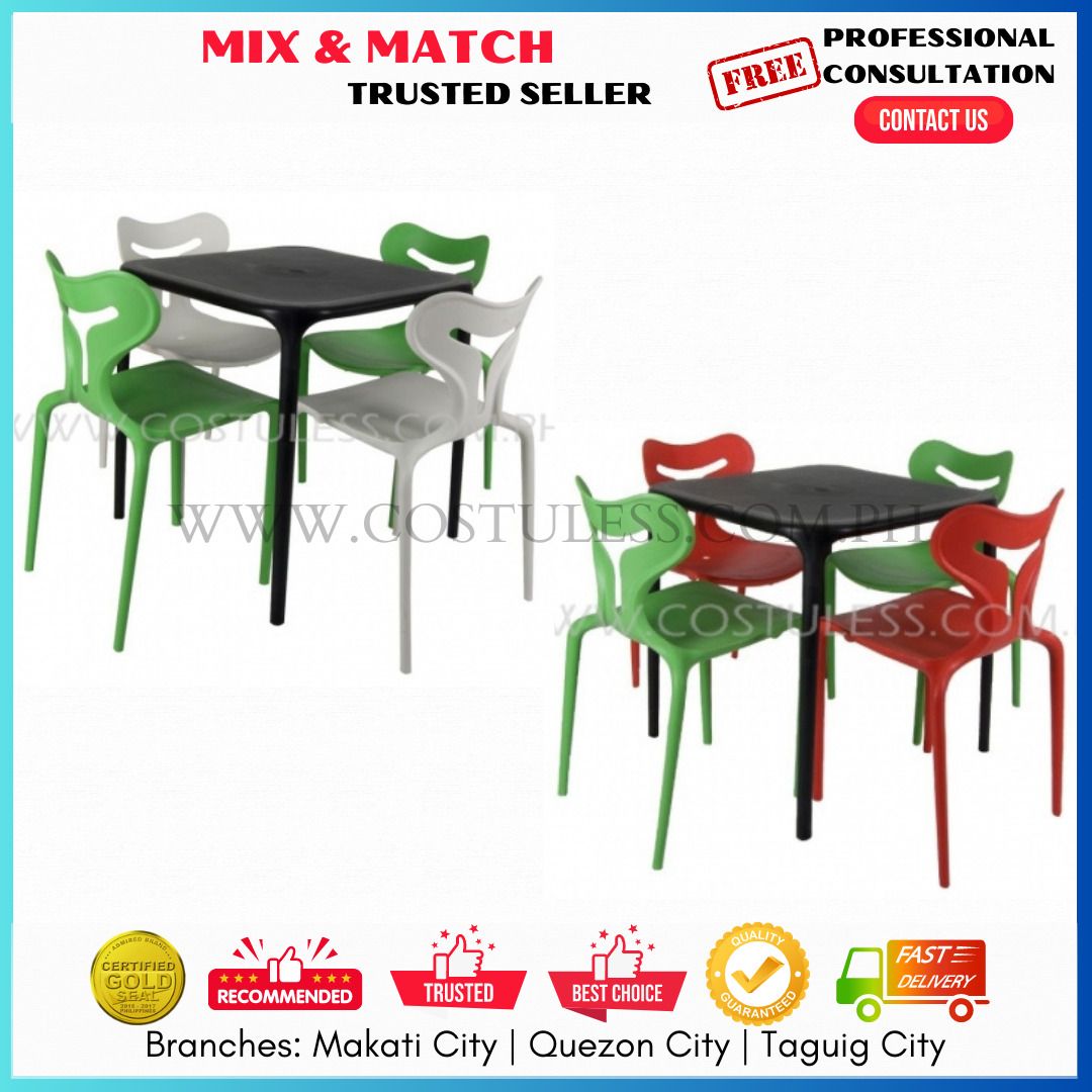 RESTAURANT TABLE & CHAIRS MIX AND MATCH! Plastic Chair, Plastic Table ...