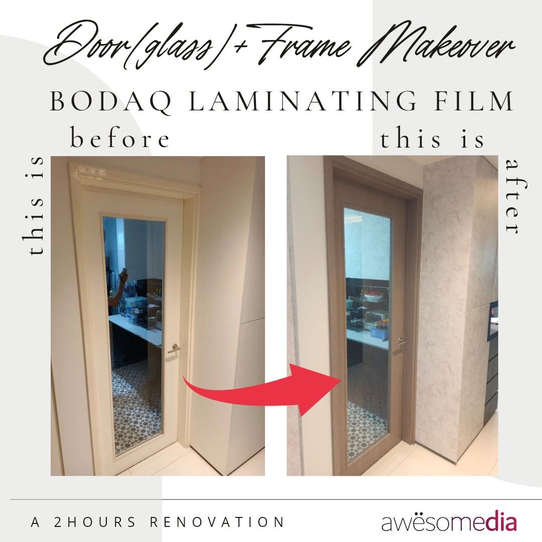 Revamp Relamination Rewrap Recondition Wrap existing room door ...