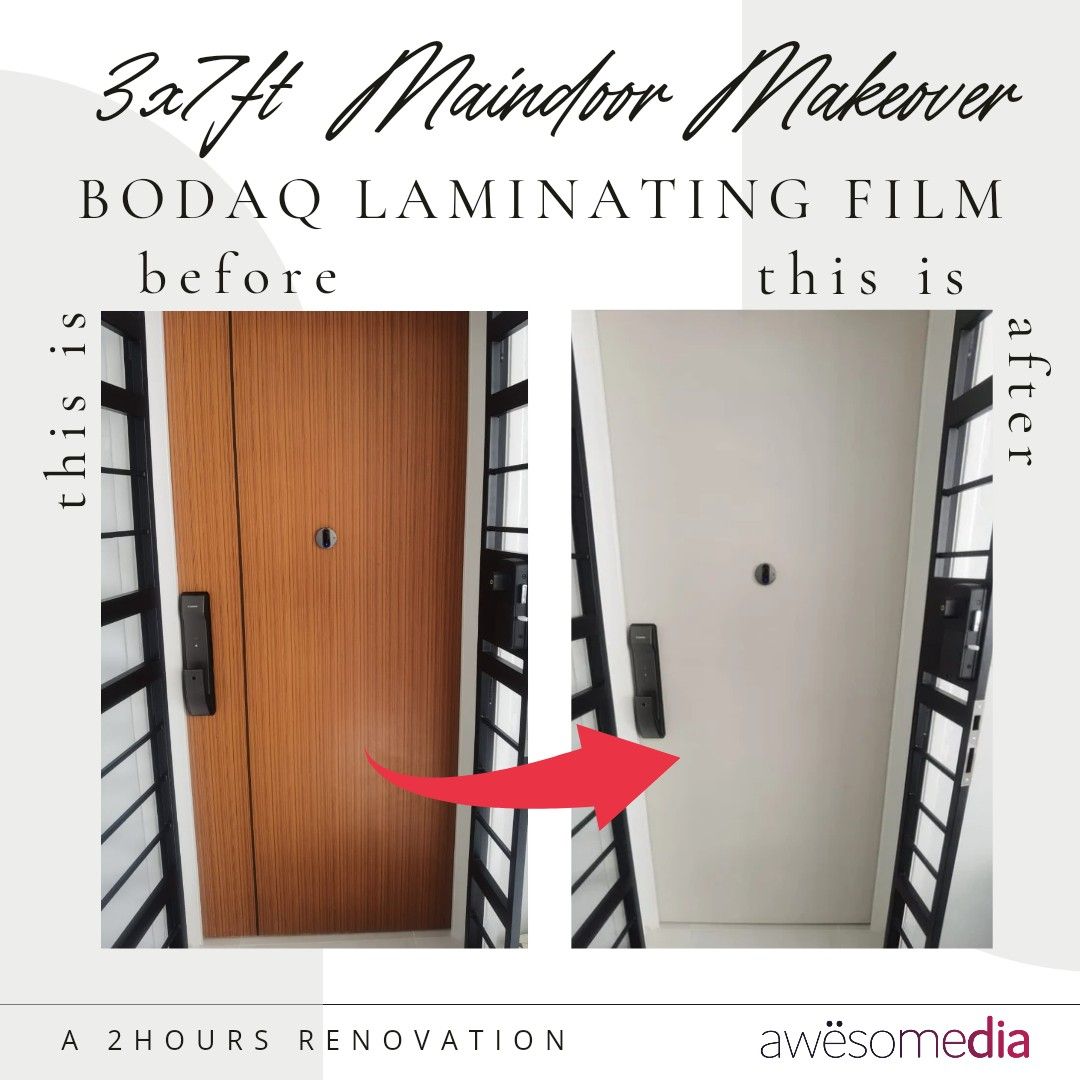 Revamp Relamination Rewrap Recondition Wrap existing room door ...