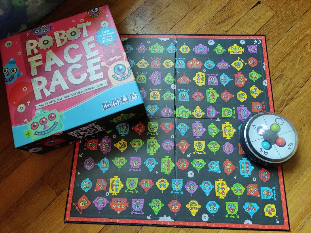 Robot Face Race board game, Hobbies & Toys, Toys & Games on Carousell