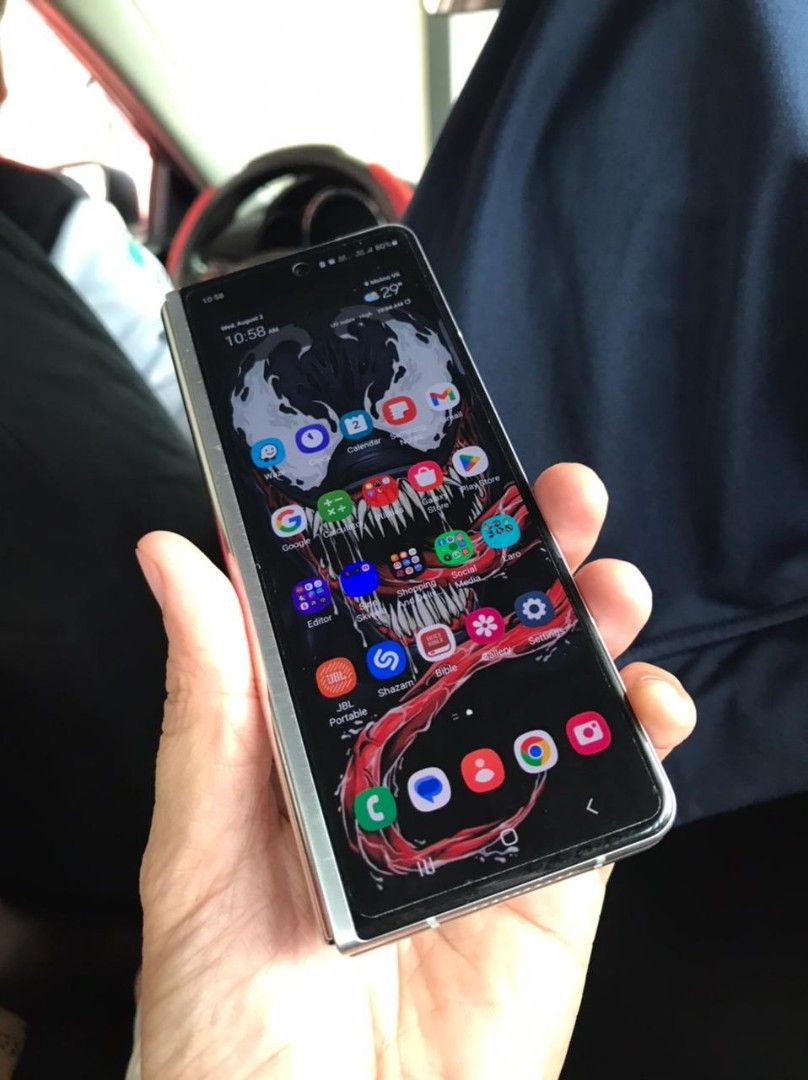 Samsung Galaxy Z Fold 3 Phantom Silver 256gb With Box No issues, Mobile Phones & Gadgets, Mobile ...