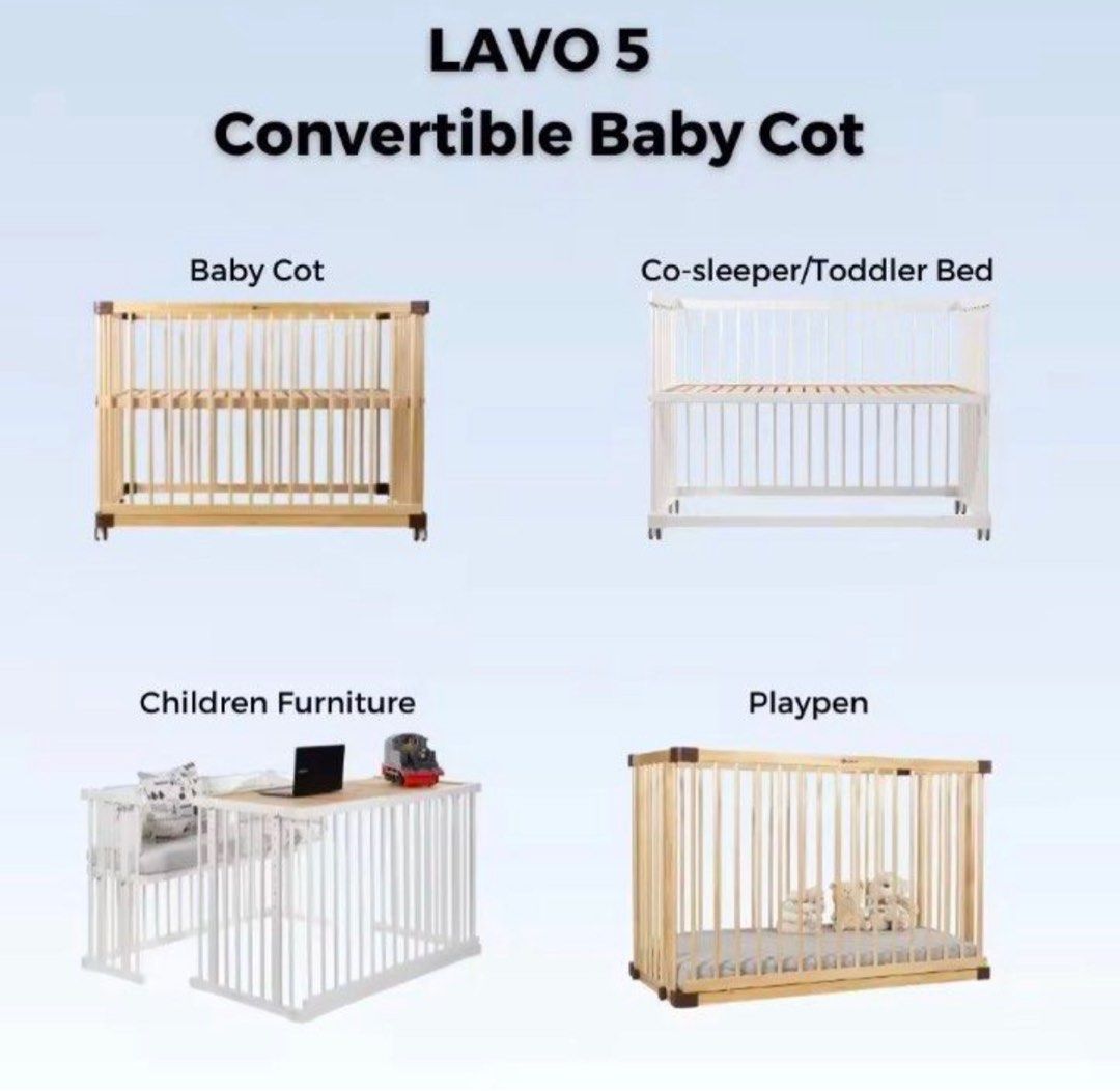 Selling Pre-loved Beblum Lavo 5 convertable baby cot, Babies & Kids ...