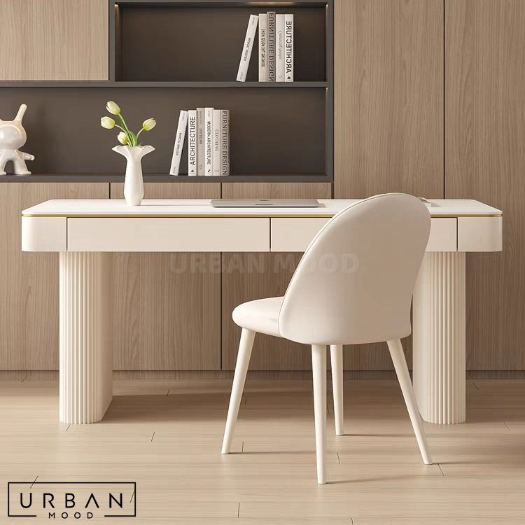 SERRA Modern Sintered Stone Study Table, Furniture & Home Living ...
