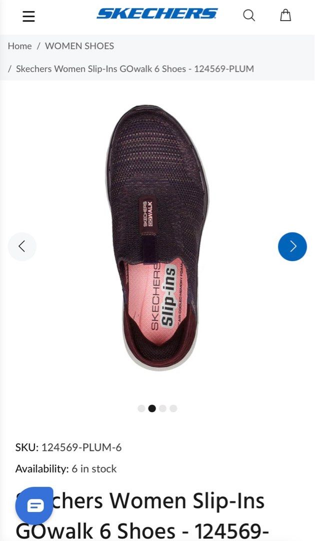 [SG58 CLEARANCE] SKECHERS SLIP INS GO WALK SHOES PLUM, Women's Fashion ...