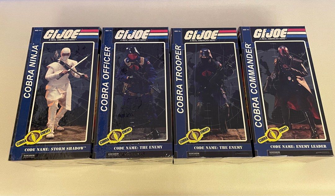 Sideshow 1/6 G.I.Joe Villains (set of 4) Cobra Commender, Cobra Trooper ...