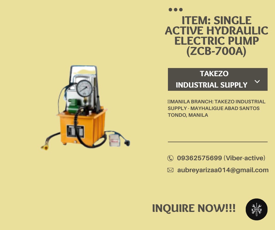 SINGLE ACTIVE HYDRAULIC ELECTRIC PUMP (ZCB-700A) on Carousell