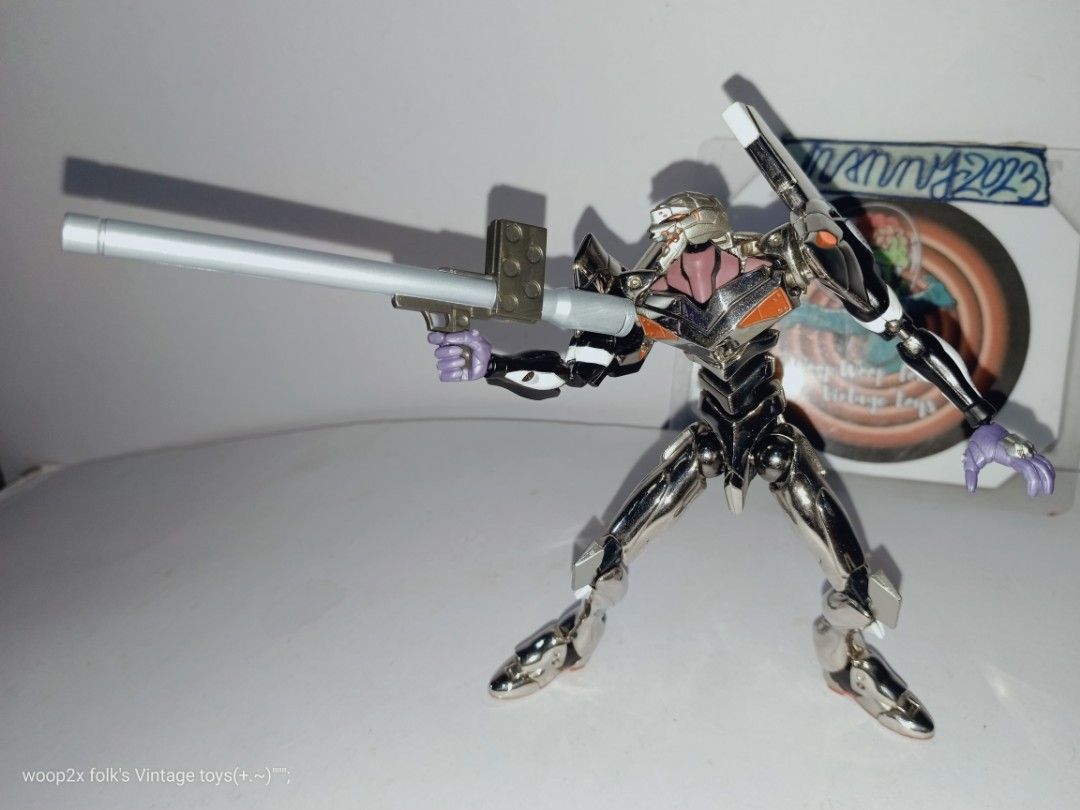 S.o.c gx-22 EVANGELION unit 04=3,750., diecast chrome,missing base lang ...