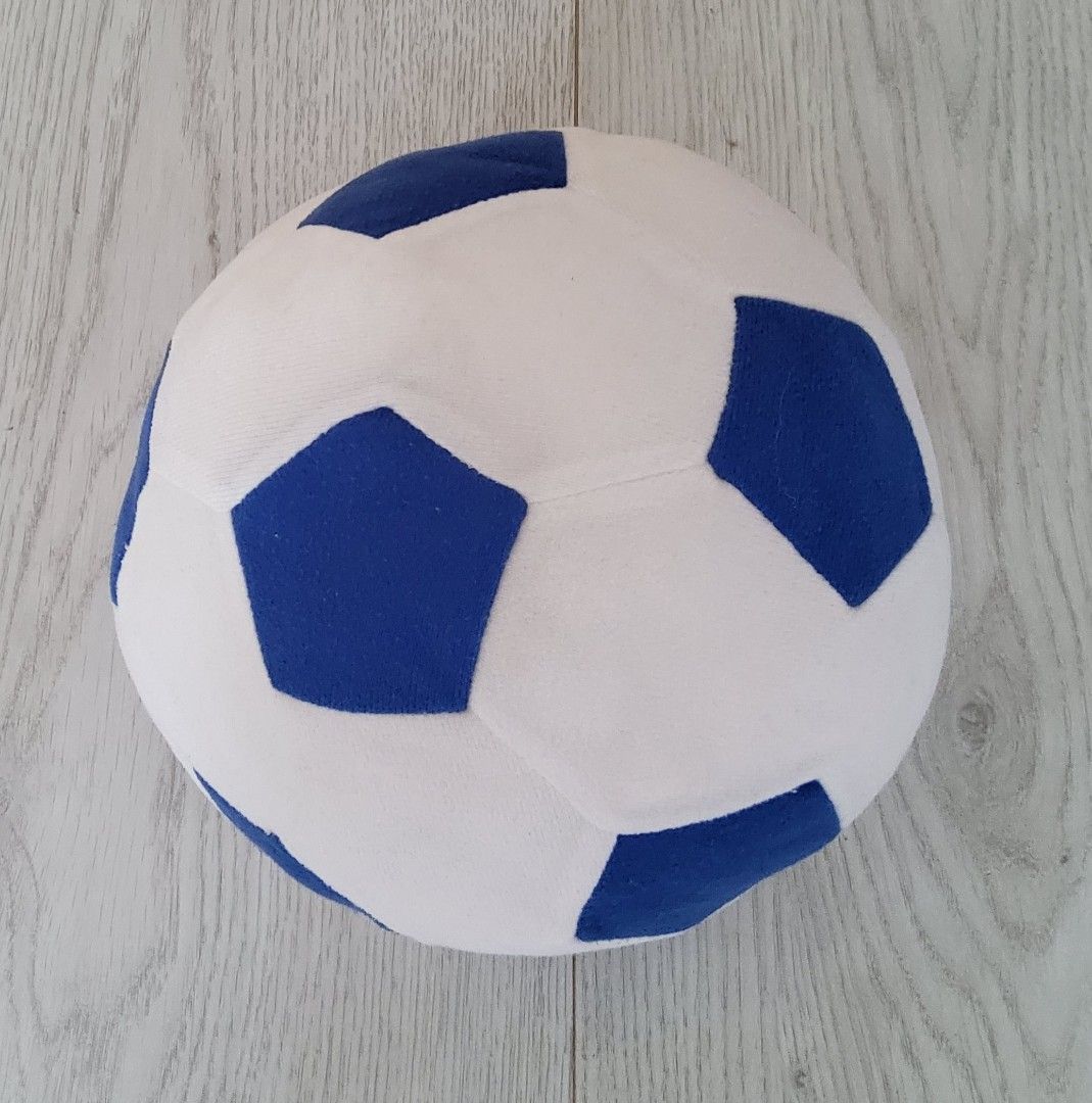 Soccer Ball Plush Stuffed Soft Toy White & Blue Football Plushie ...