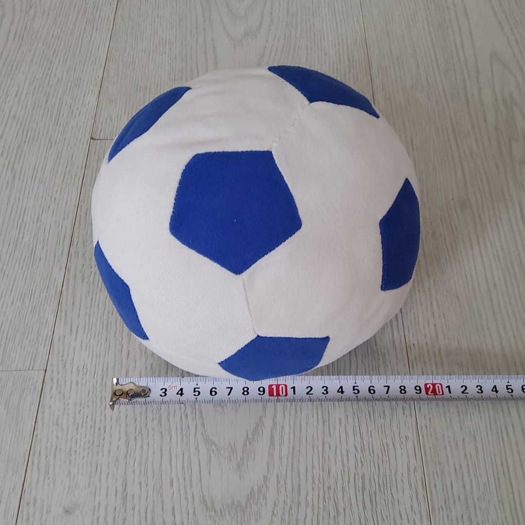 Soccer Ball Plush Stuffed Soft Toy White & Blue Football Plushie ...