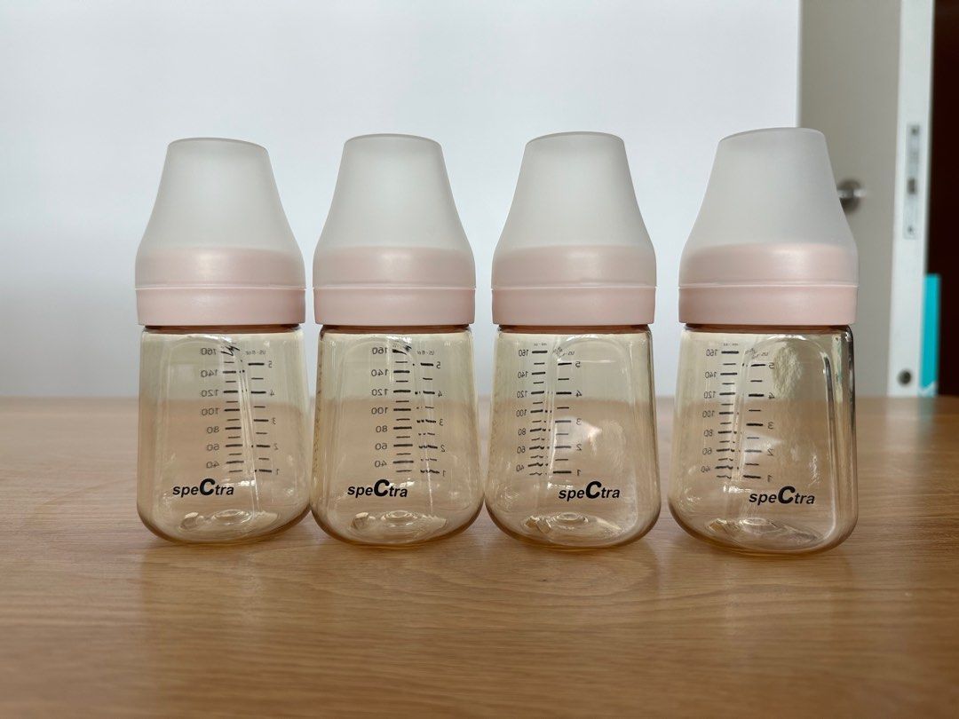 [Lightly Used] Spectra PPSU Bottle 160ml- 4 Bottles, Babies & Kids, Nursing & Feeding ...