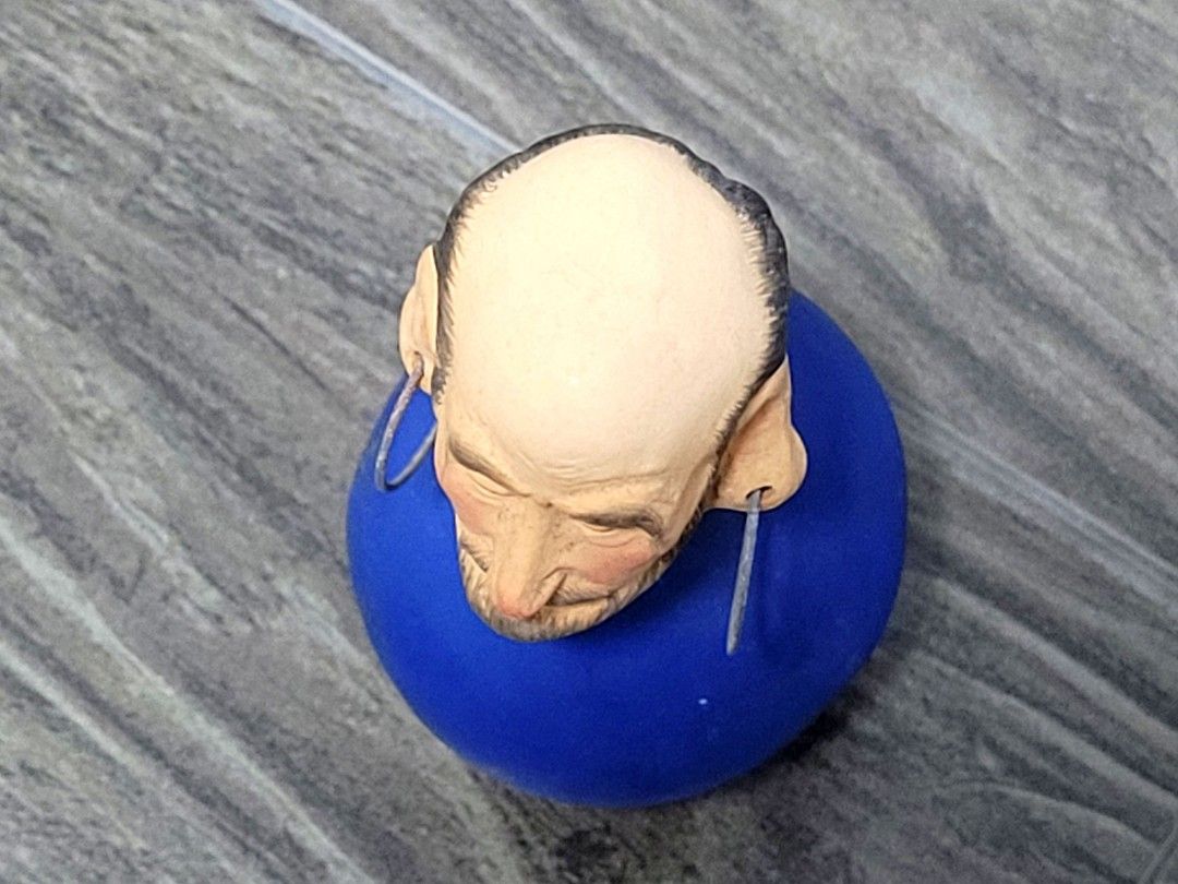Springy Head Elderly Man Clay Display, Furniture & Home Living, Home ...