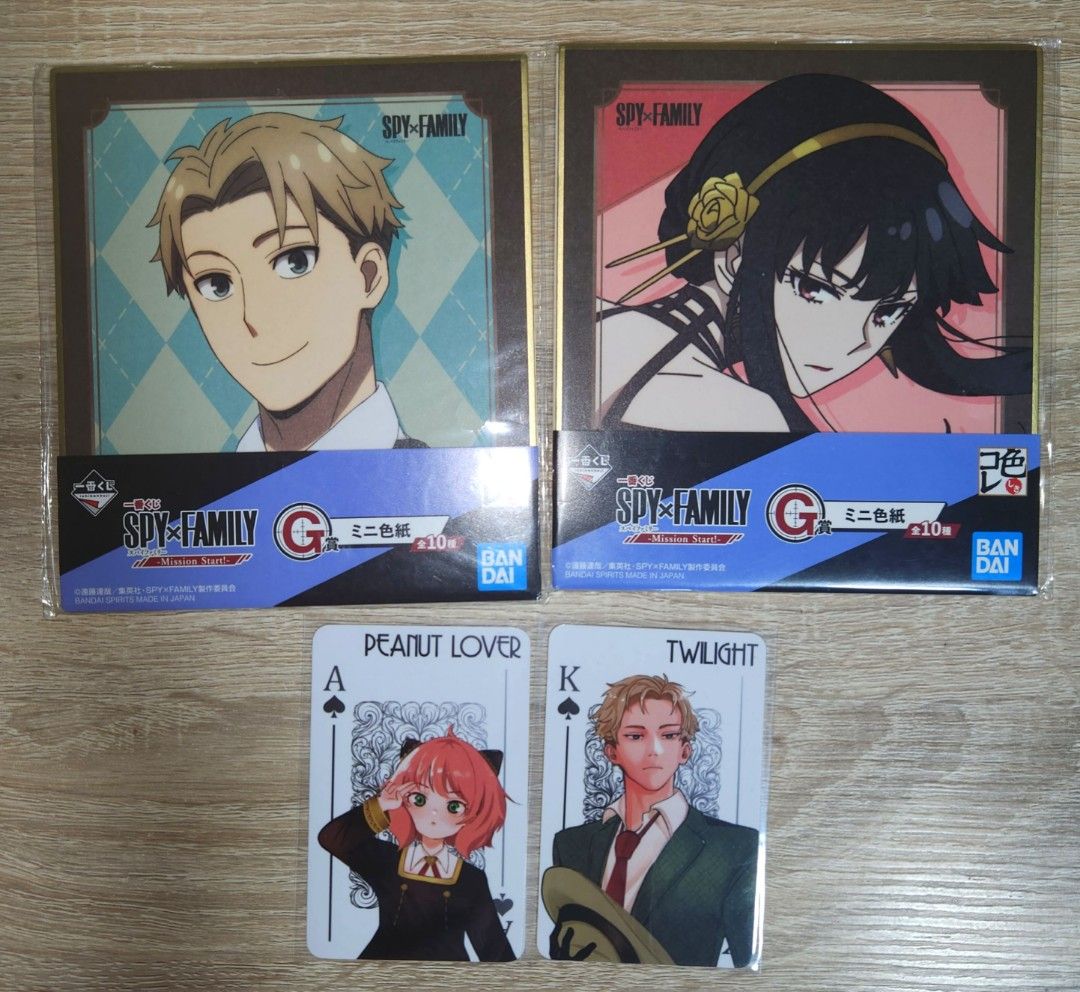 Spy x family anya yor loid yuri postcard photocard shikishi art board ...