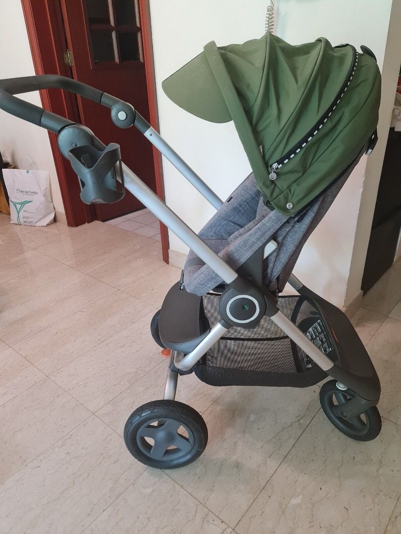 Stokke V2 Pram - Green, Babies & Kids, Going Out, Strollers on Carousell