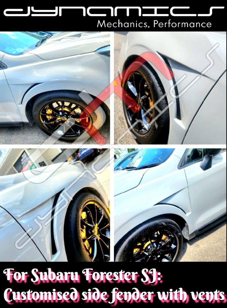 Subaru Forester SJ: Customised side fenders with vents, Car Accessories ...