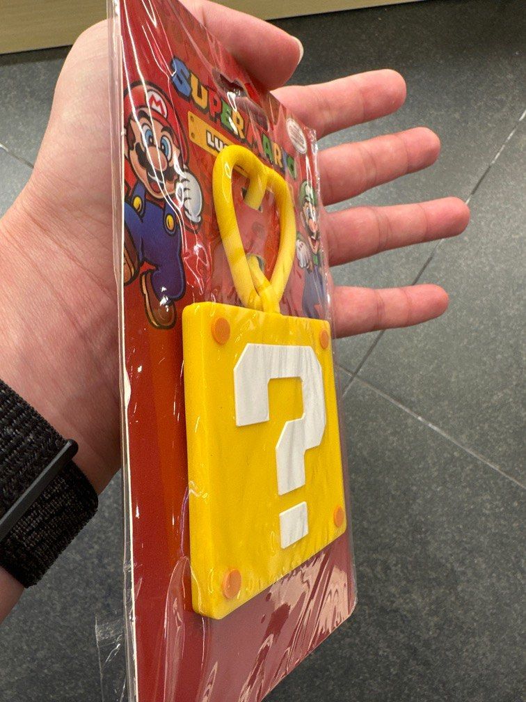 Super Mario Question Block luggage Tag Silicone, Hobbies & Toys, Travel ...
