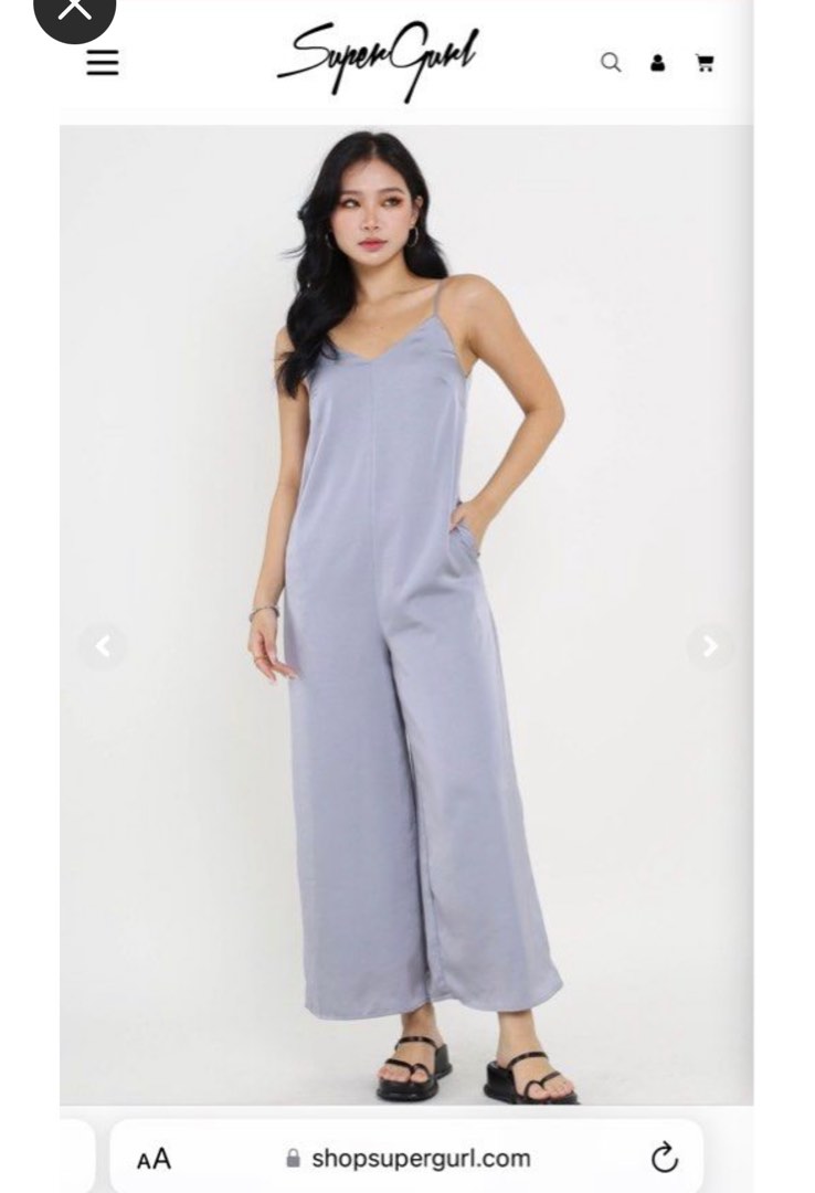 SUPERGURL OF MELANIE MAXI JUMPSUIT (STEEL BLUE), Women's Fashion, Dresses & Sets, Jumpsuits on ...