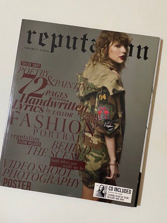 Taylor Swift Reputation Deluxe Edition CD連雜誌 內連poster, 興趣及遊戲, 音樂、樂器 ...