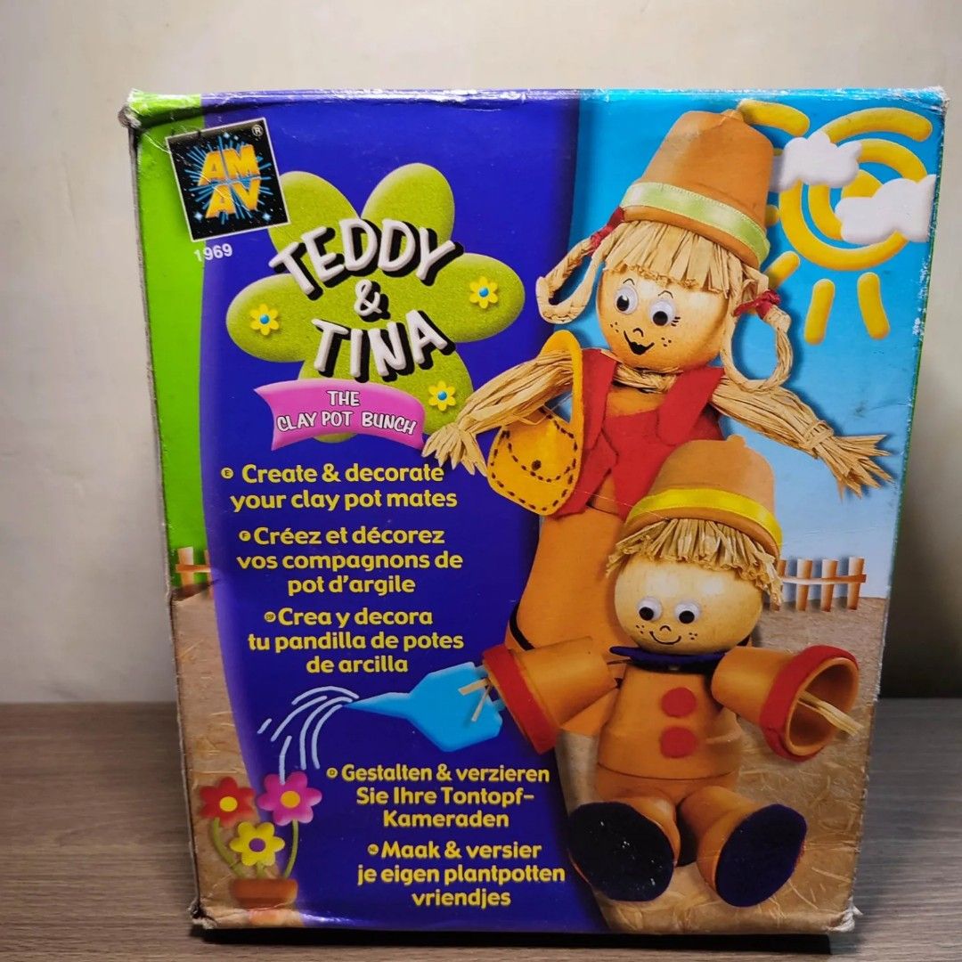 Teddy and tina the clay pot bunch, Toys & Collectibles, Mainan di Carousell
