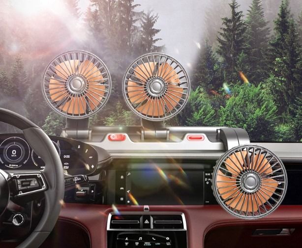 SG STOCK. Three-Head Electric Vehicle Van Car Truck Fan (H0569), Car ...