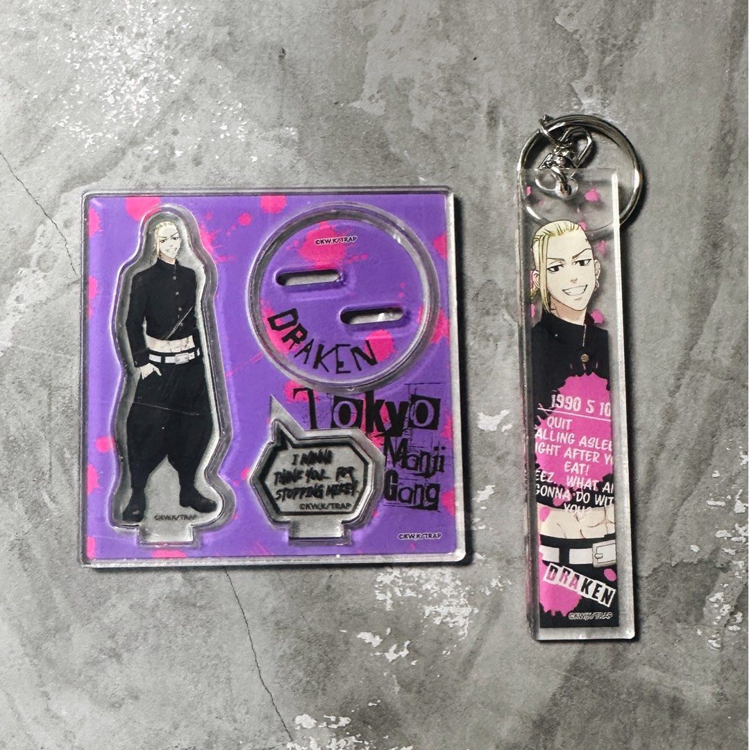 Tokyo Revengers X Daiso Japan keychain, acrylic stand, clear card ...