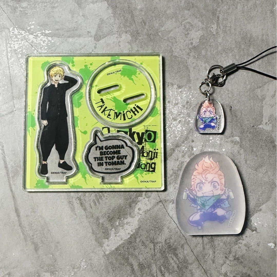 Tokyo Revengers X Daiso Japan keychain, acrylic stand, clear card ...