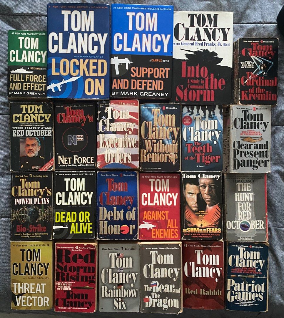 Tom Clancy books set 23 books on Carousell