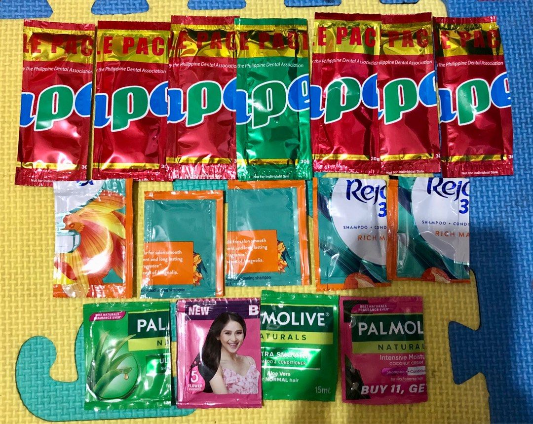 Toothpaste+Shampoo Sachet Bundle (16pcs) on Carousell
