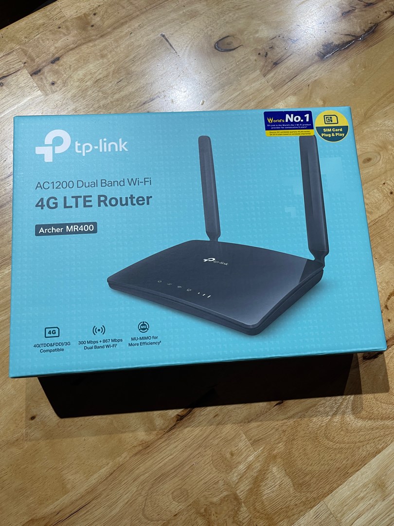 TP-Link MR400 Wifi 4G LTE mobile Router SIM card, Computers & Tech, Parts & Accessories ...
