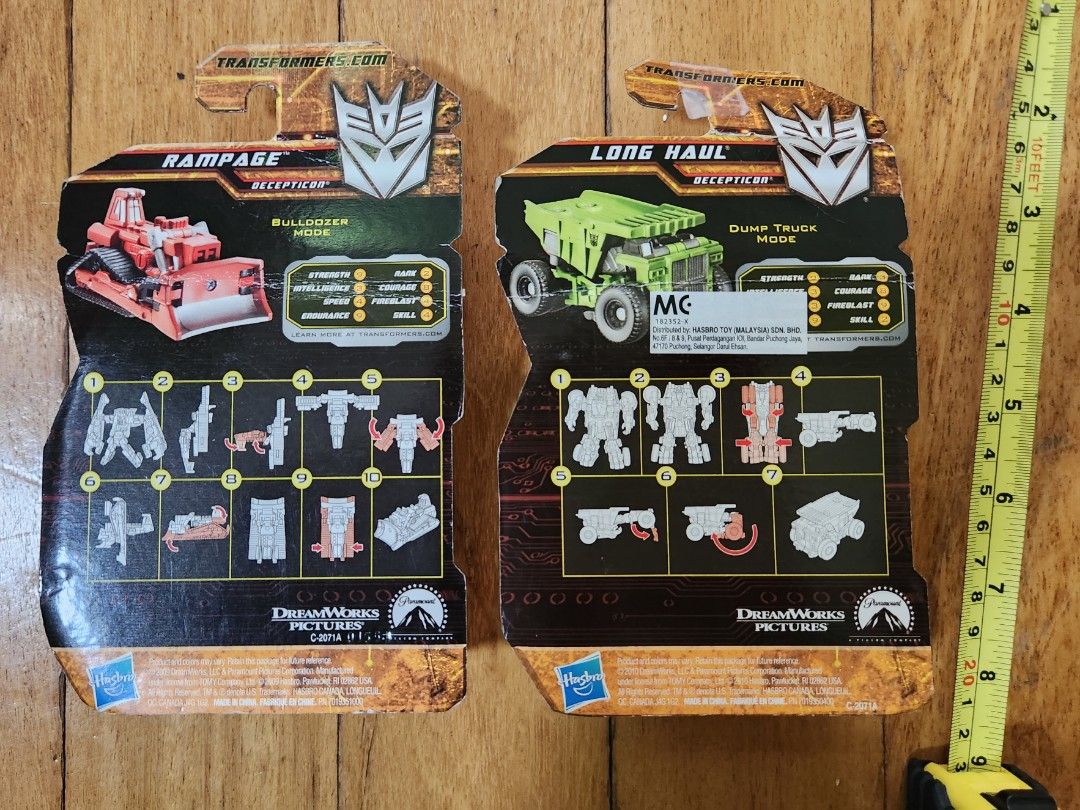 Transformers 1/64 Scale Decepticon Set (Rampage & Long Haul), Hobbies ...