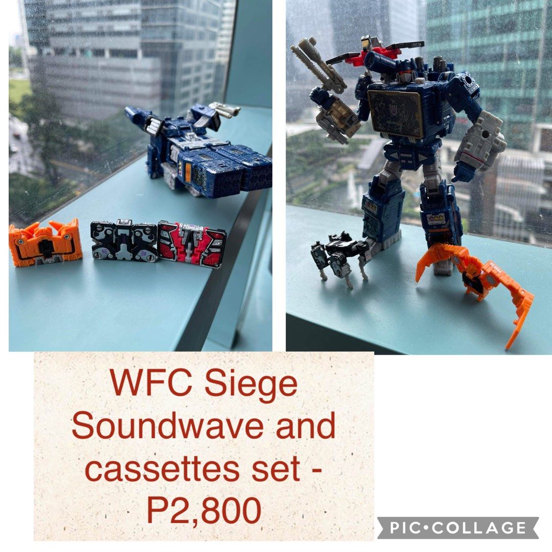 Transformers WFC Siege Soundwave and Cassettes on Carousell
