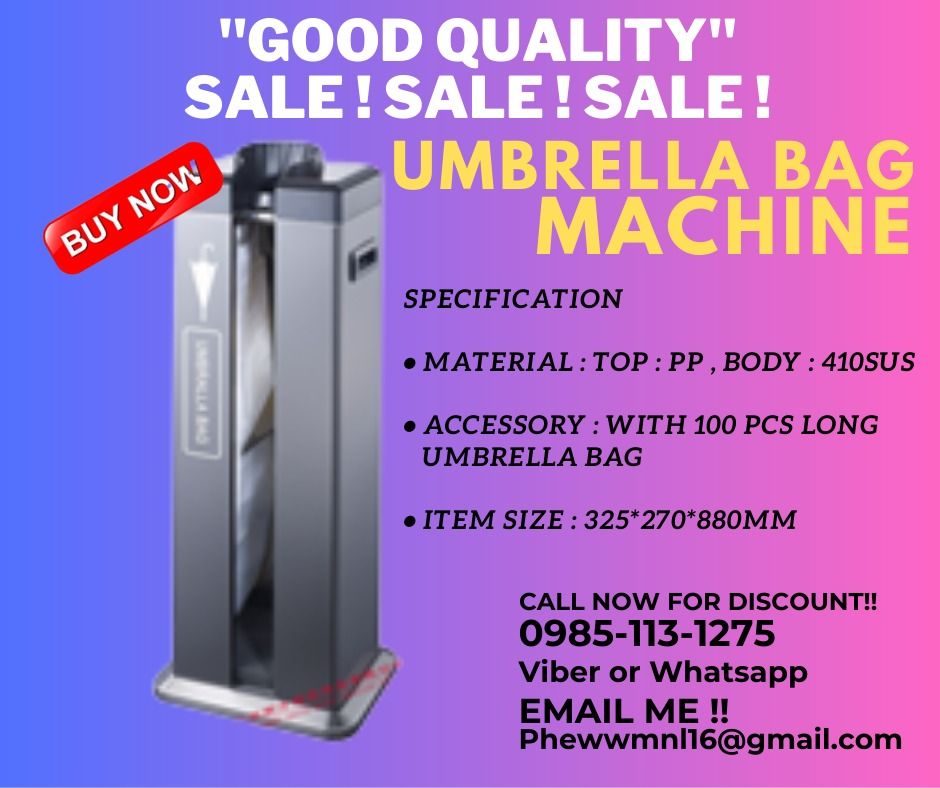 UMBRELLA BAG PACKING MACHINE, Commercial & Industrial, Industrial ...