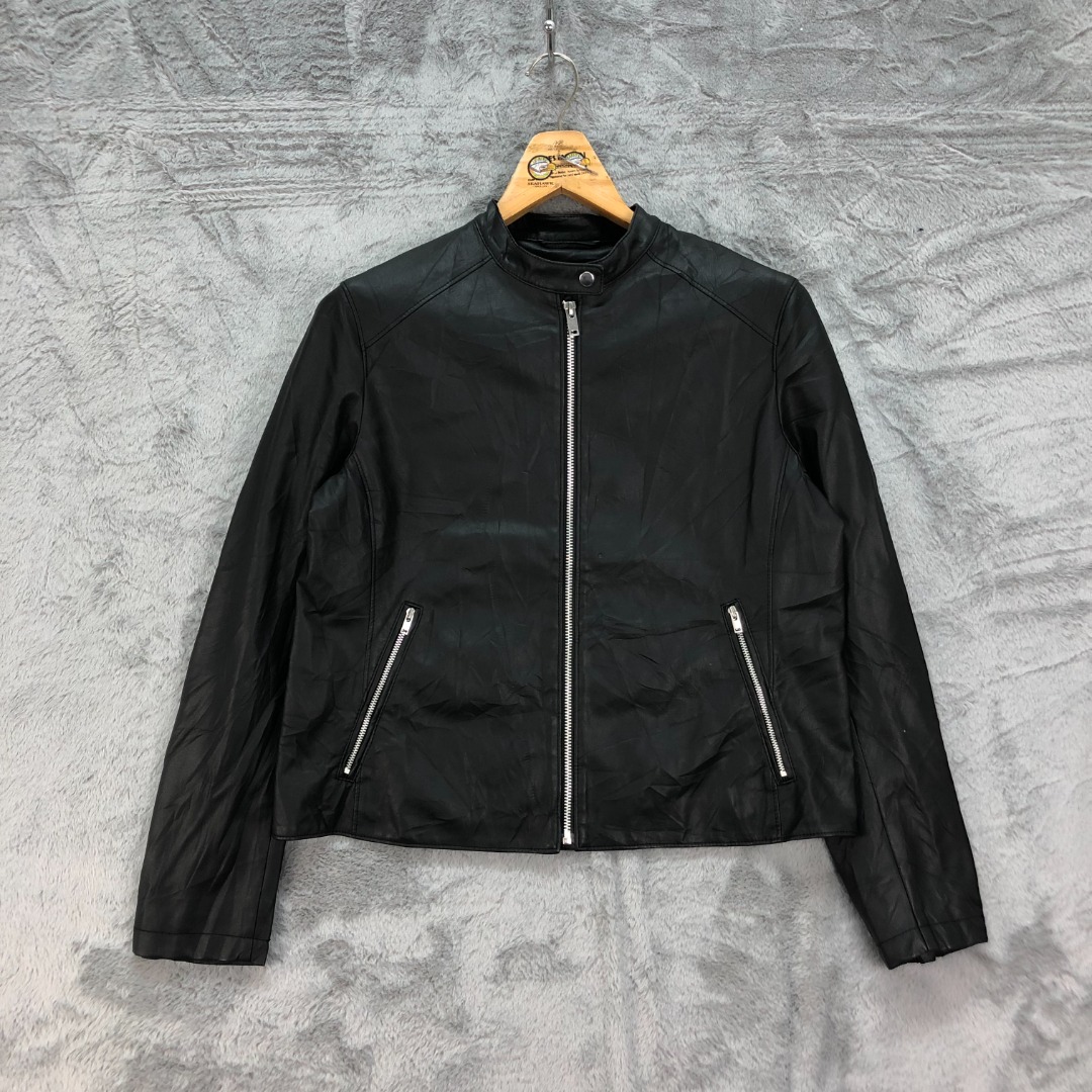 UNIQLO CAFE RACER JACKET SIZE S #4586-160, Men's Fashion, Coats ...