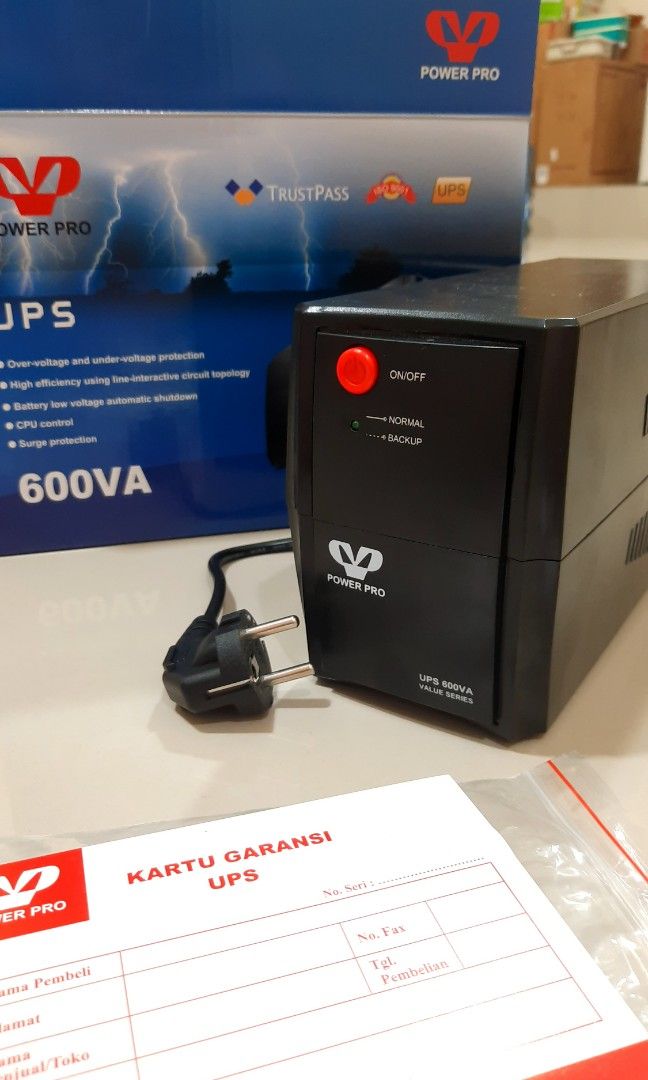 UPS merk Power Pro 600VA, Elektronik, Bagian Komputer & Aksesoris di Carousell