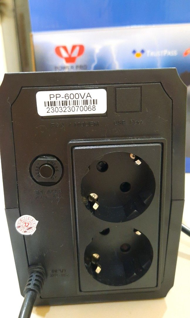 UPS merk Power Pro 600VA, Elektronik, Bagian Komputer & Aksesoris di Carousell