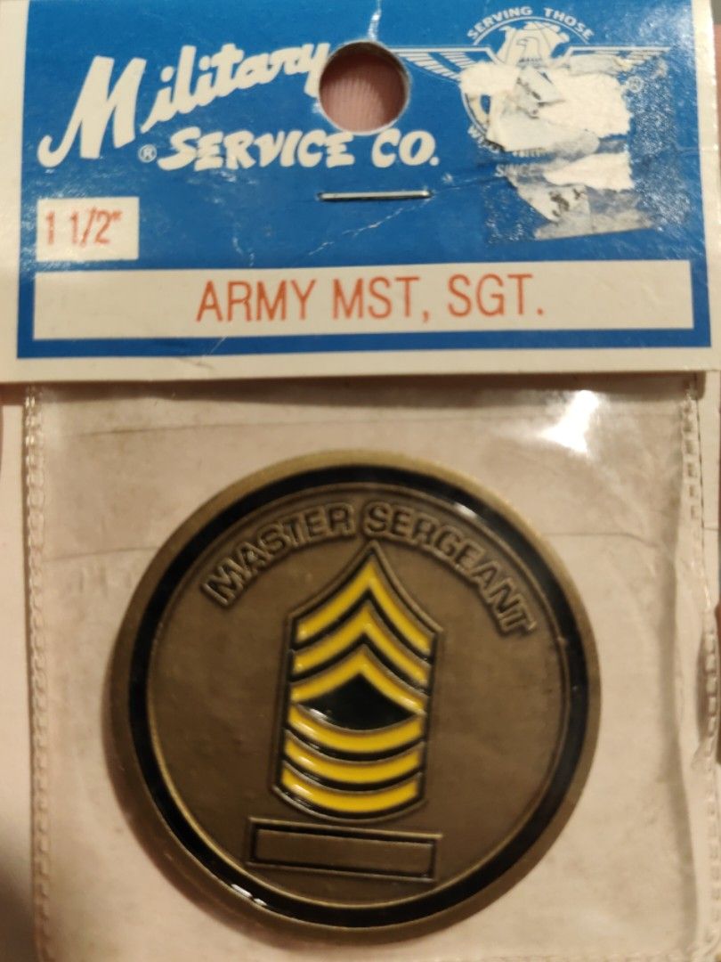 US Sergeant Major Rank / Pins / Coin, Hobbies & Toys, Memorabilia ...