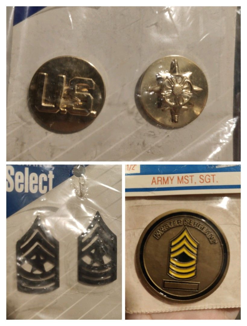 US Sergeant Major Rank / Pins / Coin, Hobbies & Toys, Memorabilia ...