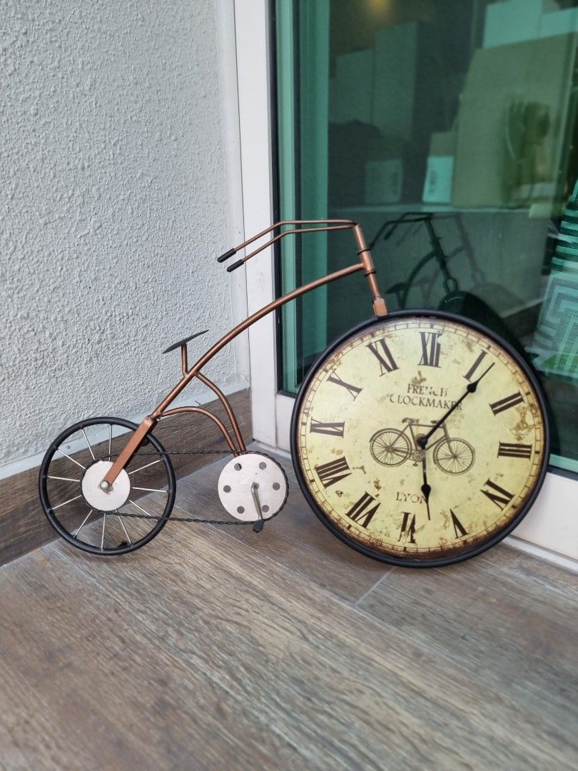 Vintage bicycle Wall Clock, Furniture & Home Living, Home Decor, Clocks ...